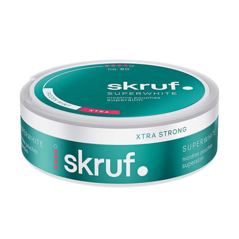 skruf SUPERWHITE no 60 Frozen Mint Super Slim Extra Strong - Minprilla ...
