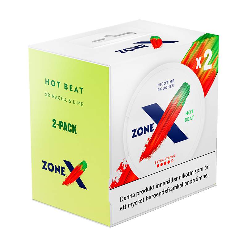ZONE X Hot Beat Extra Strong 2 pack - Minprilla.se