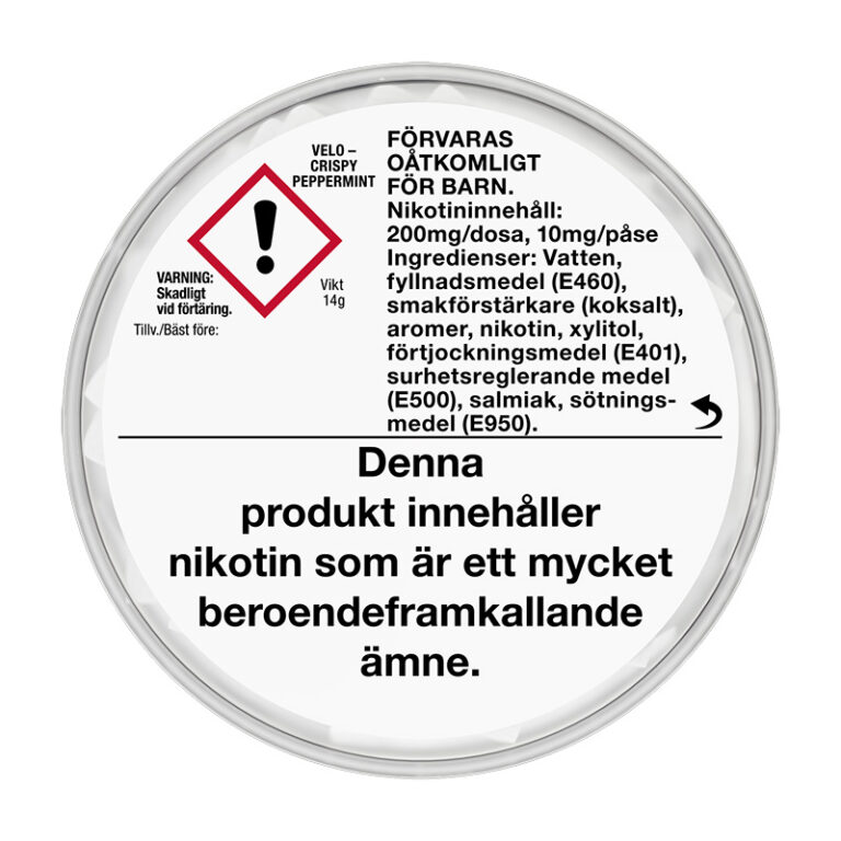 VELO Crispy Peppermint Strong Slim - Fri Frakt - Snabb Leverans ...