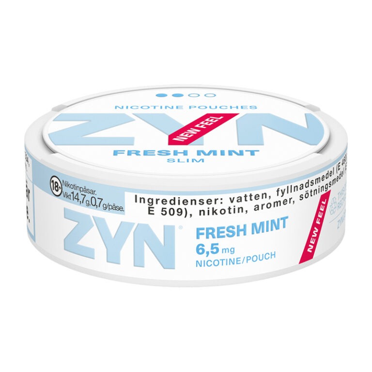 ZYN Fresh Mint Slim - Snabb Fri Frakt - Färsk Snus - Minprilla.se