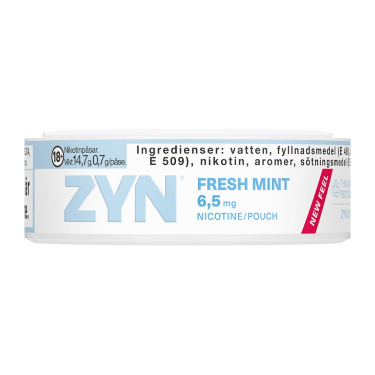 ZYN Fresh Mint Slim - Snabb Fri Frakt - Färsk Snus - Minprilla.se